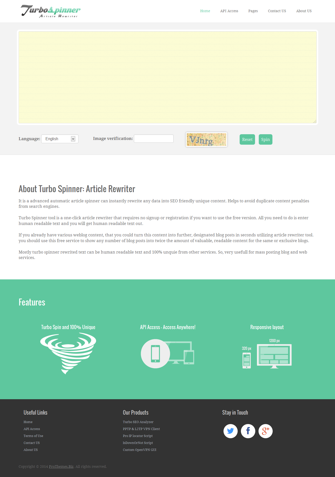 Turbo Spinner: Article Rewriter by Rainbowbalaji | CodeCanyon